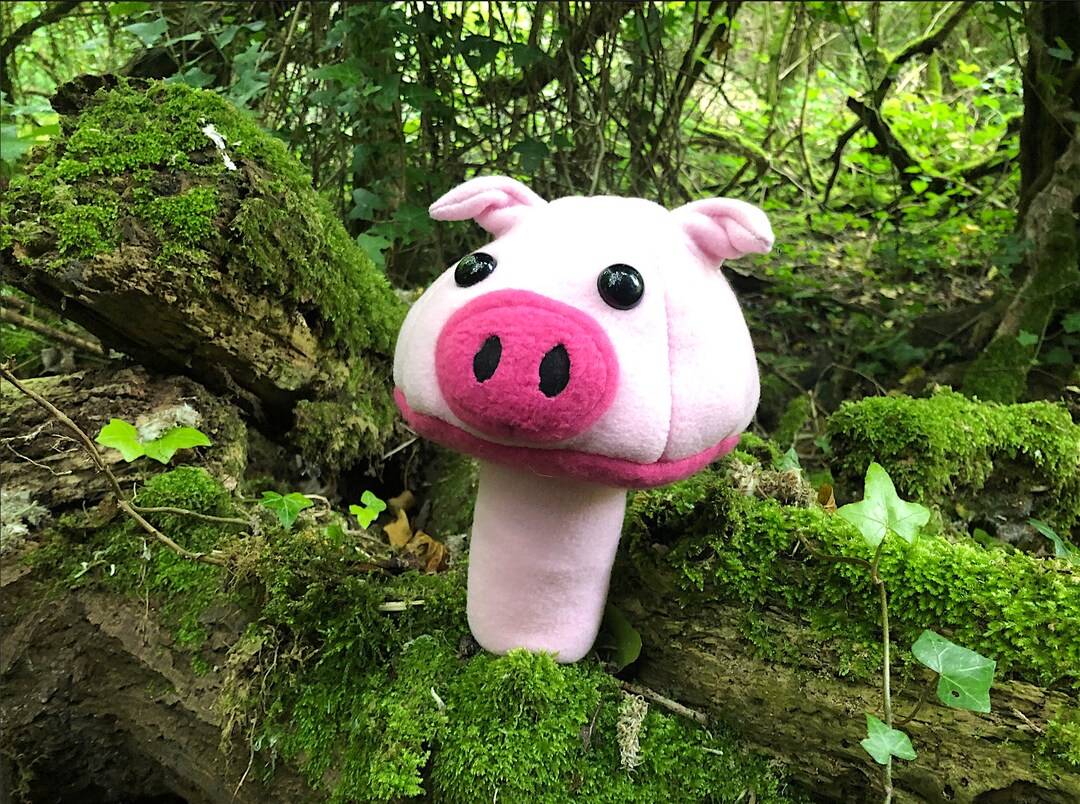Mushroom Fungi Pigs Ear Fleece Plush Mycology Woodland Truffle Hog Etsy