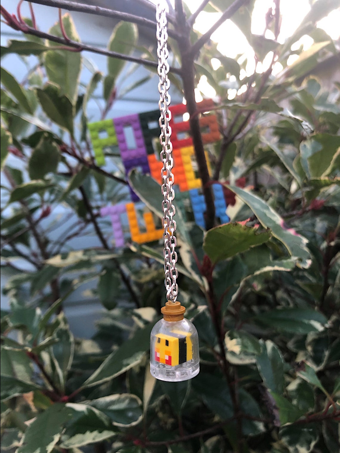Minecraft Angry Bee Necklace Made From LEGO® Elements - Etsy