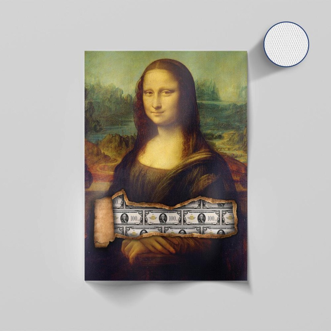 Mona Lisa Art Deco Print: Money Inspired Wall Art - Etsy