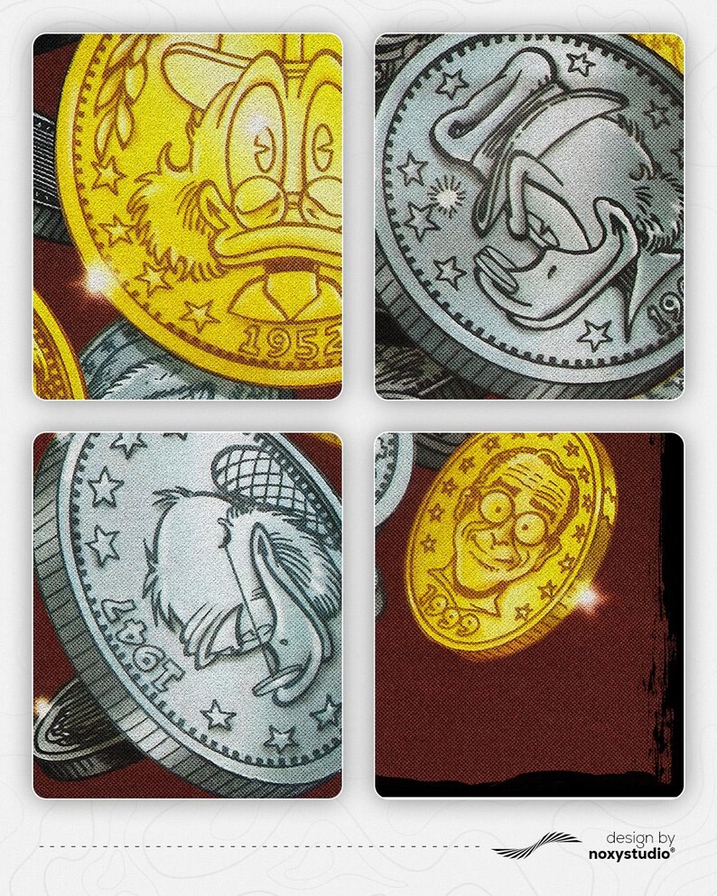 Uncle Scrooge Poster | Ducktales Vintage Coin Art - Canvas Poster - Etsy