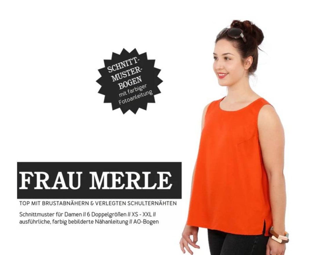 Pattern Top for Webware Mrs. Merle by Studio Schnittreif - Etsy