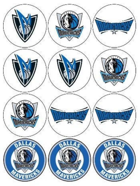 NBA Pre Cut Edible Image Dallas Mavericks Cupcake Cake Cake | Etsy