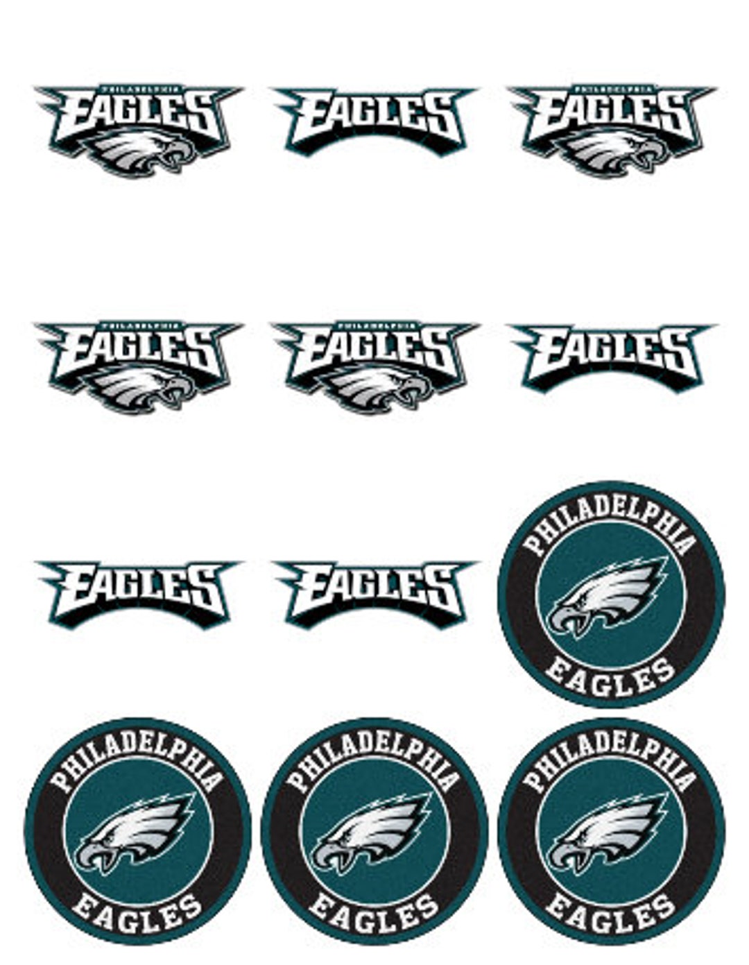 NFL Pre Cut Edible Image Philadelphia Eagles Cupcake Cake Cake - Etsy