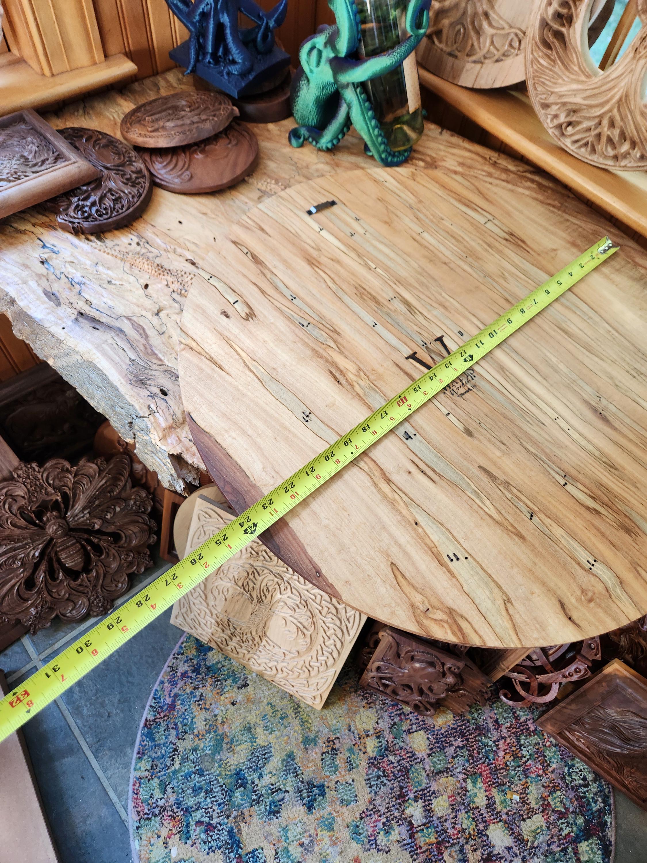 Compass Carved in Ambrosia Maple Slab - Etsy