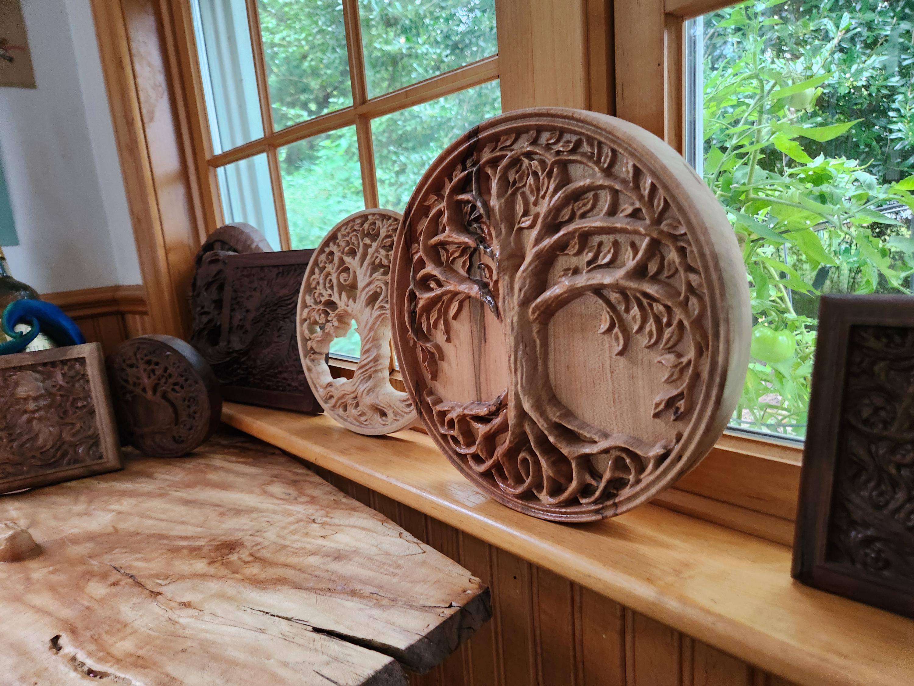 Tree of Life Carved in Ambrosia Maple - Etsy