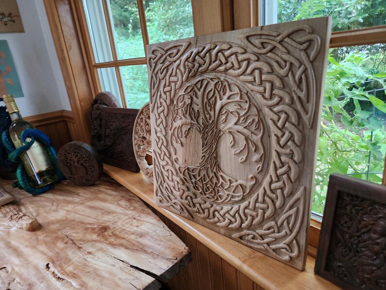 Celtic Tree of Life Carved in Maple - Etsy
