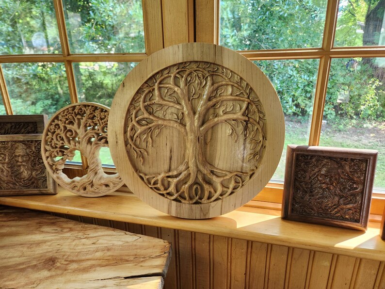 Tree of Life Carved in Maple - Etsy
