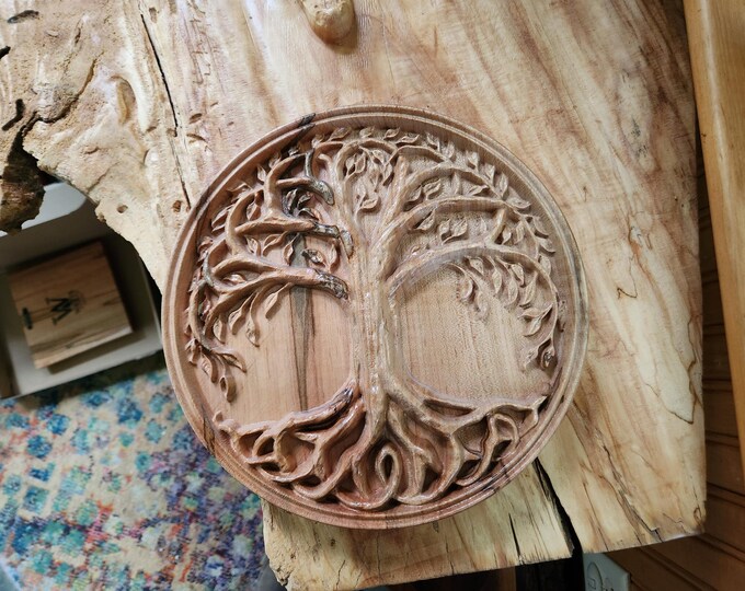 Tree of Life Carved in Ambrosia Maple - Etsy