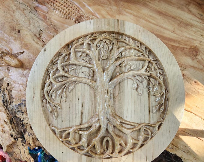 Tree of Life Carved in Maple - Etsy