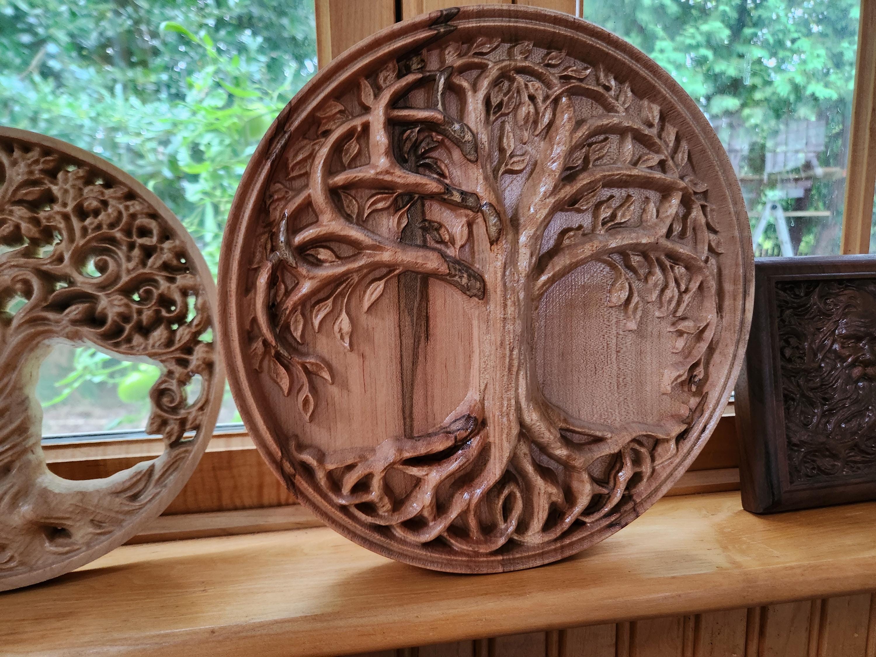Tree of Life Carved in Ambrosia Maple - Etsy