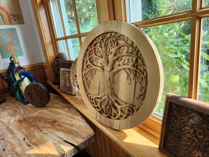 Tree of Life Carved in Maple - Etsy