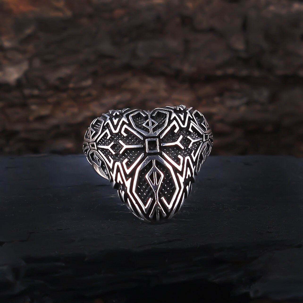 925 Sterling Pure Silver Men's Ring. Archer Model Violin Ring,archer ...