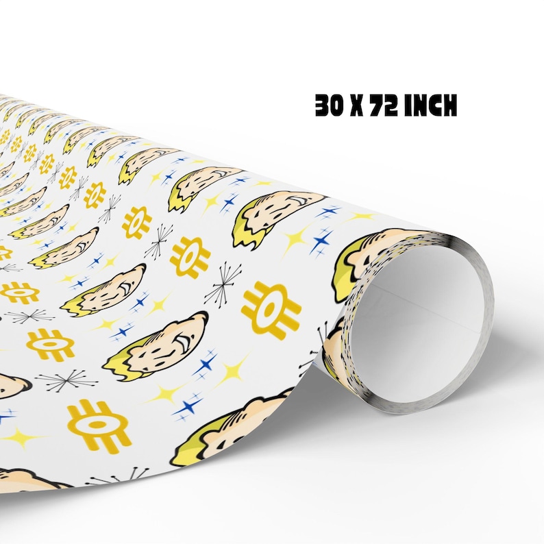 Vault Boy Fallout Gift Wrap Paper | Retro Fallout Gaming Wrapping Paper ...