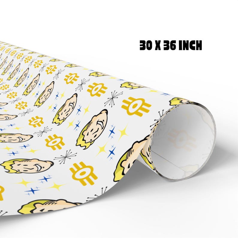Vault Boy Fallout Gift Wrap Paper | Retro Fallout Gaming Wrapping Paper ...