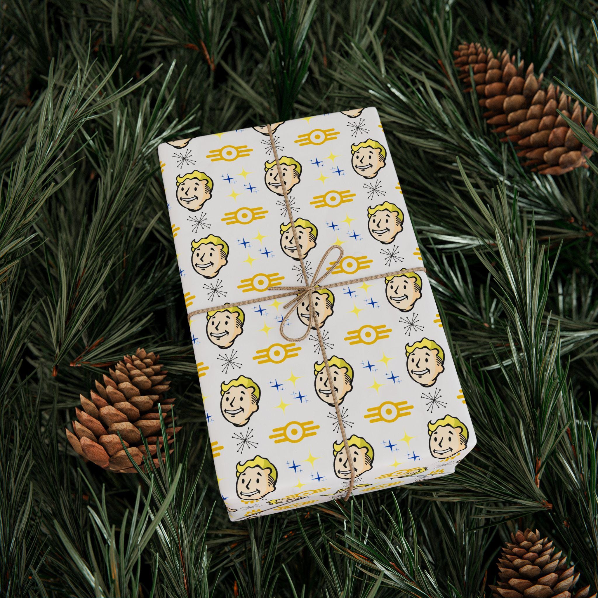 Vault Boy Fallout Gift Wrap Paper | Retro Fallout Gaming Wrapping Paper ...