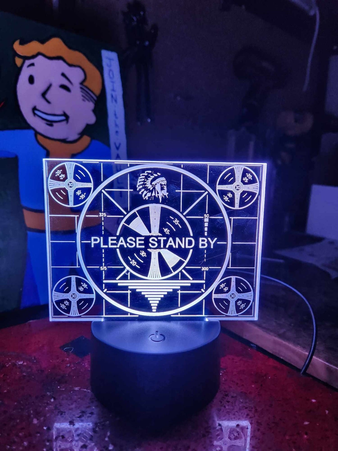 Fallout Please Stand by Acrylic Light - Etsy