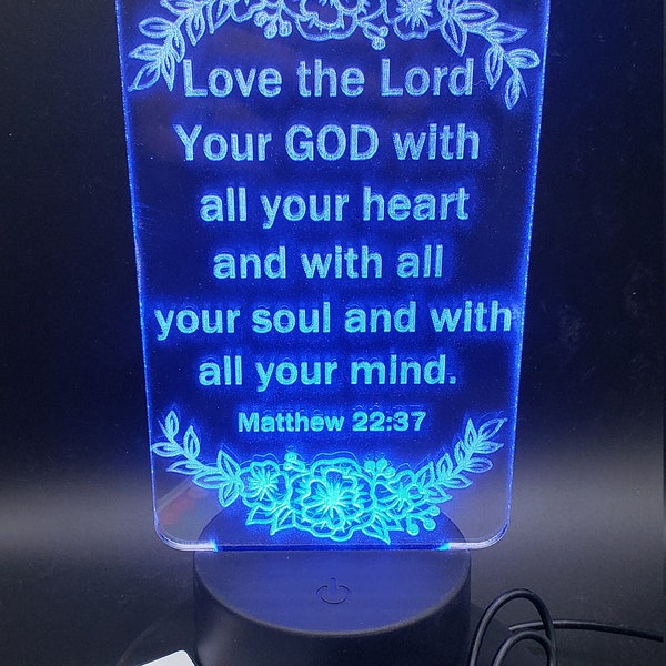 Led Sign Bible Verse - Etsy