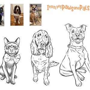 Custom Dog SVG | Full Body Dog Outline Drawing | Suitable for Tattoos ...