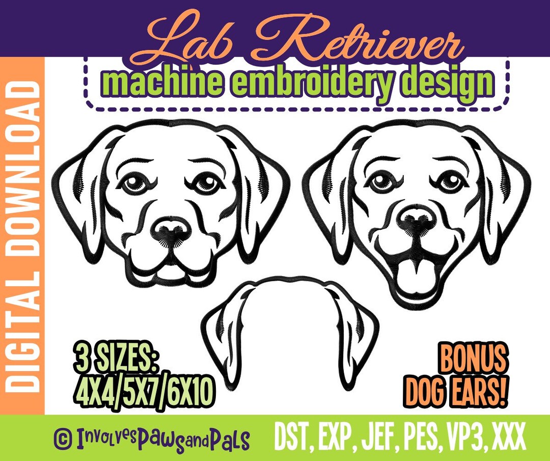 Labrador Retriever Machine Embroidery Designs Labrador Retriever ...