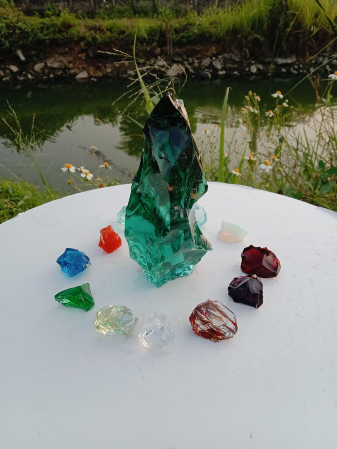 1 Set 514 Grams 12 Pcs of Natural Andara Crystals Monatomic Turquoise ...