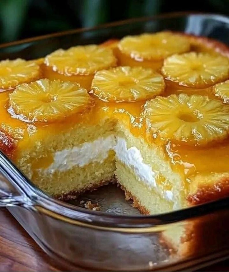 Pineapple Sunshine Cake Recipe | Tropical Summer Dessert | Easy Moist Cake With Crushed ...