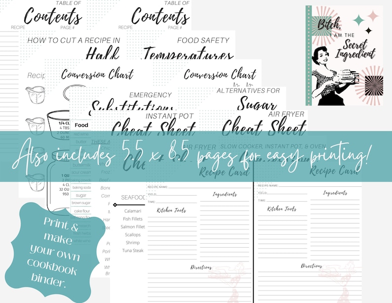 Recipe Book Template, EDITABLE Recipe Sheet Template, Recipe Cards ...