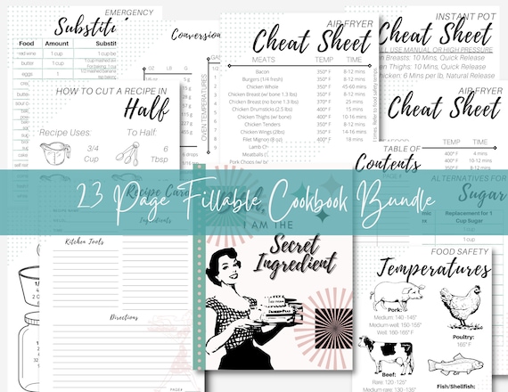 Recipe Book Template EDITABLE Recipe Sheet Template Recipe - Etsy