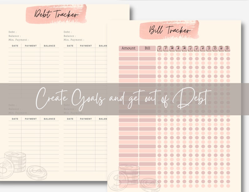 Finance Planner BUNDLE! Budget Planner Templates, Financial Savings ...