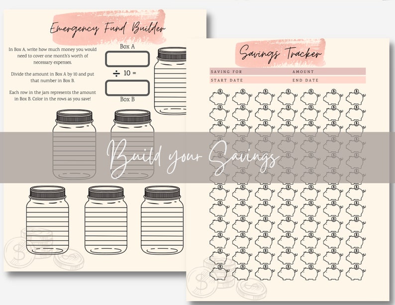 Finance Planner BUNDLE! Budget Planner Templates, Financial Savings ...