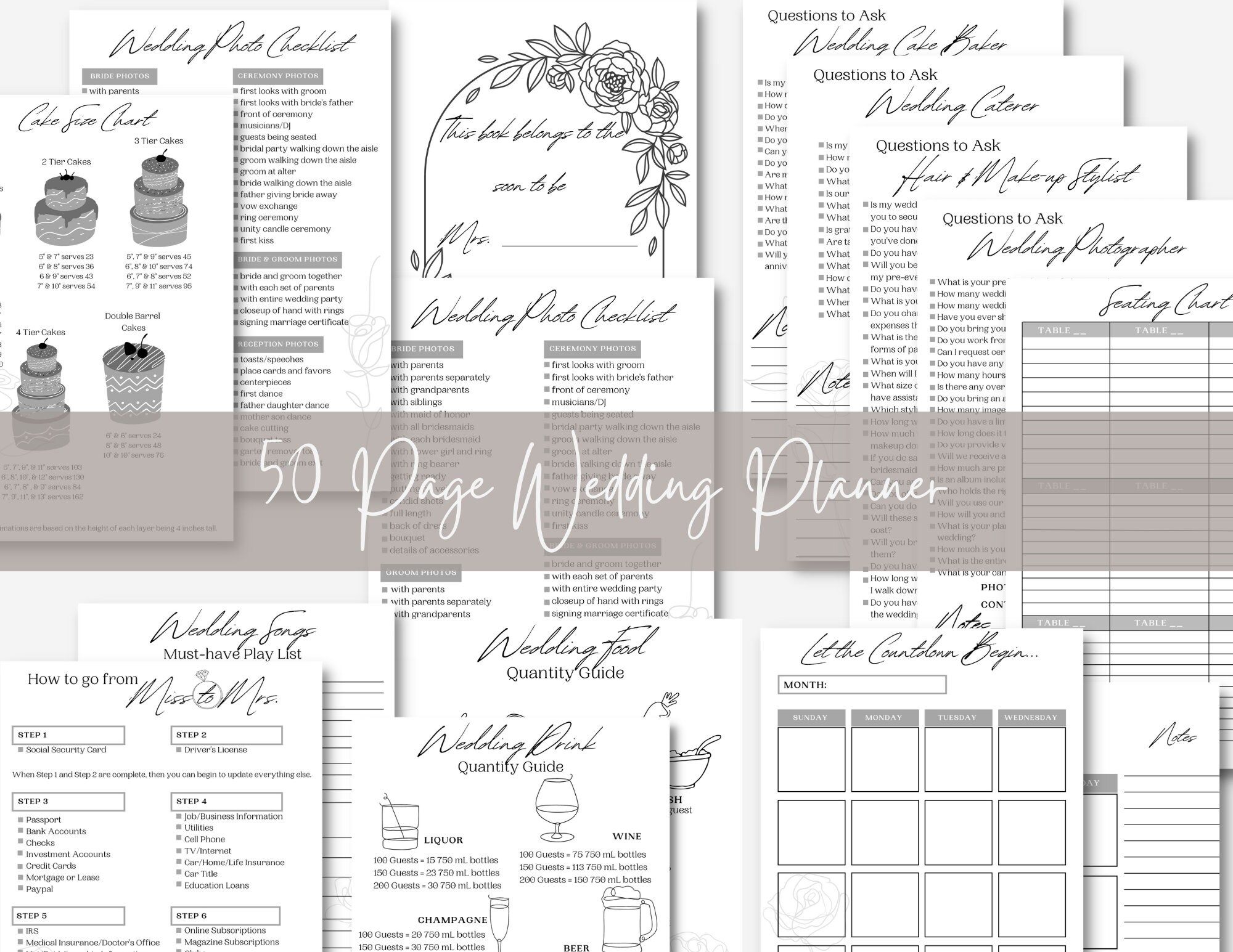 Wedding Planner Printable | Printable Wedding Planner Pages | Wedding ...