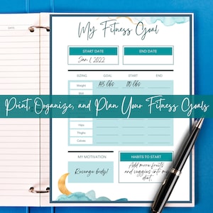 Fitness Planner, Weight Loss Tracker, BUNDLE, Workout Planner Fitness ...