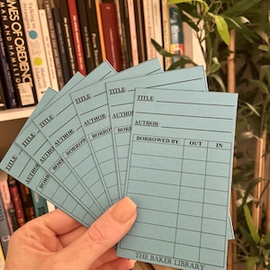 Custom Library Cards With Envelopes Home Library Cards Personalized ...