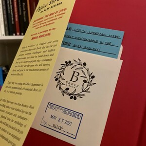 Custom Library Cards With Envelopes Home Library Cards Personalized ...