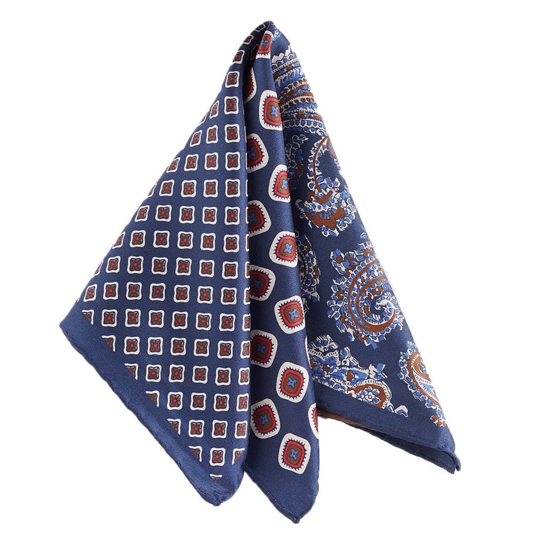 Handmade Italian Pure Silk Pocketsquare With 4 Patterns. 100% Silk ...