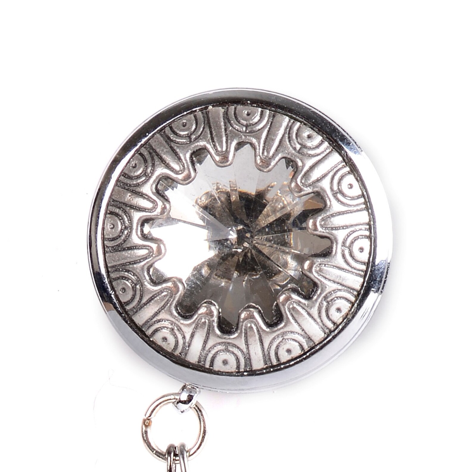 Chain Lapel Pin Made of Real Crystal Stone, Unisex Chain Lapel Brooch ...