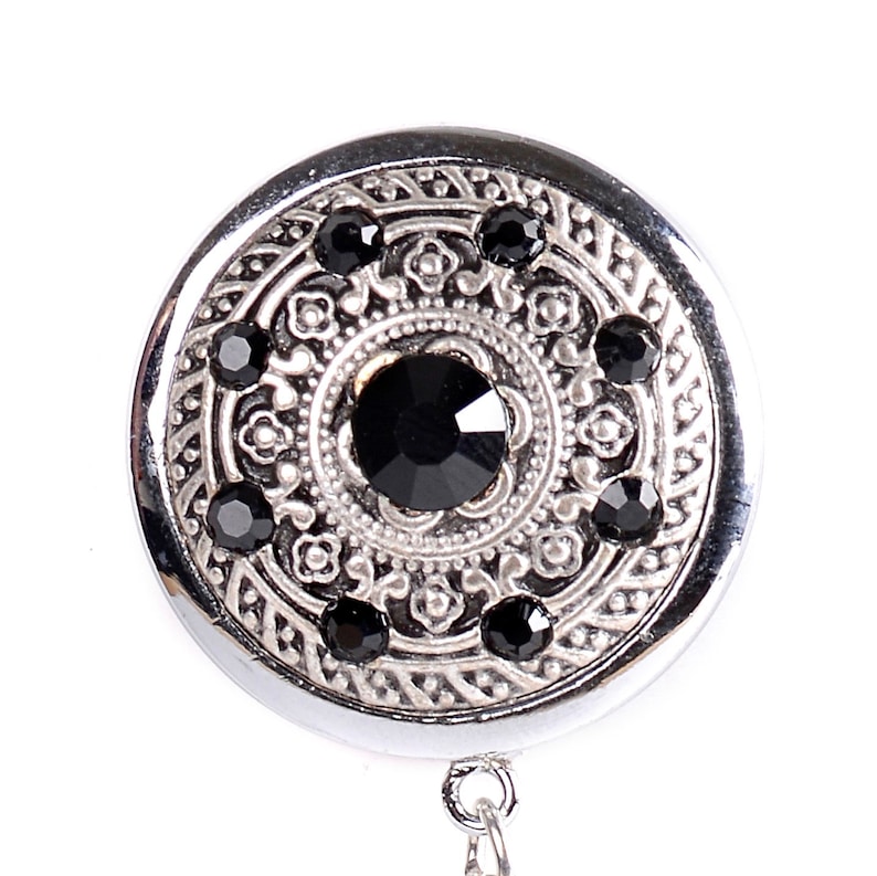 Chain Lapel Pin Made of Real Crystal Stones, Unisex Chain Lapel Brooch ...