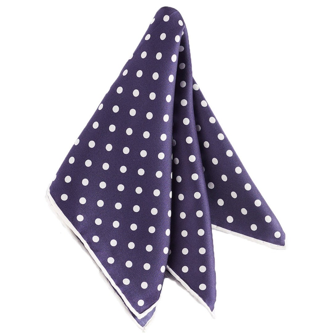 Handmade Italian Pure Silk Pocketsquare With Point Pattern. 100% Silk ...