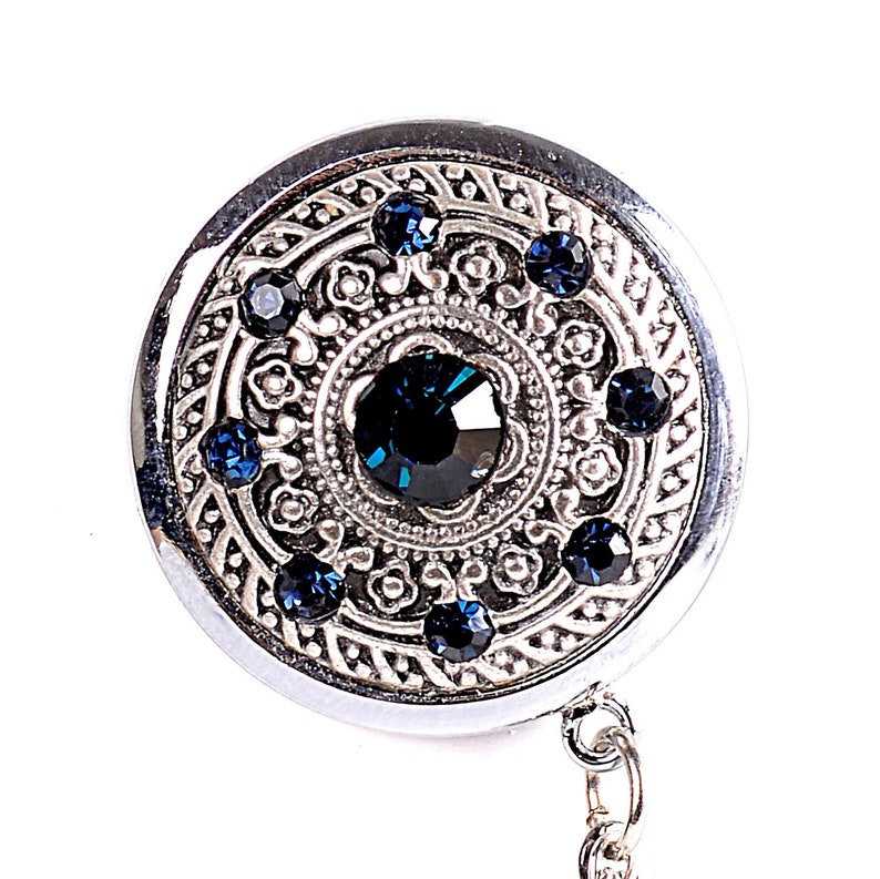 Chain Lapel Pin Made of Real Crystal Stones, Unisex Chain Lapel Brooch ...