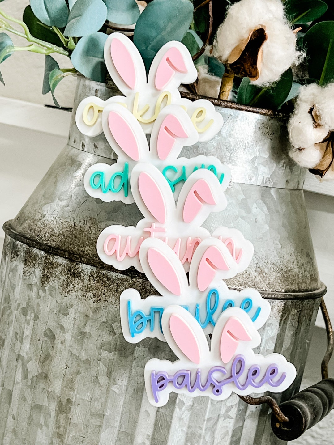 Bunny Acrylic Hair Clip Easter Hair Clip Personalized Easter Hair Clip ...