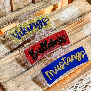 Custom Claw Clip Acrylic Hair Clip School Spirit Clip Personalized Hair ...