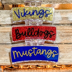 Custom Claw Clip Acrylic Hair Clip School Spirit Clip Personalized Hair ...