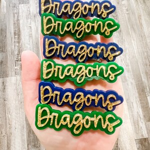 Acrylic Hair Clip School Spirit Clip Personalized Hair Clip Back to ...