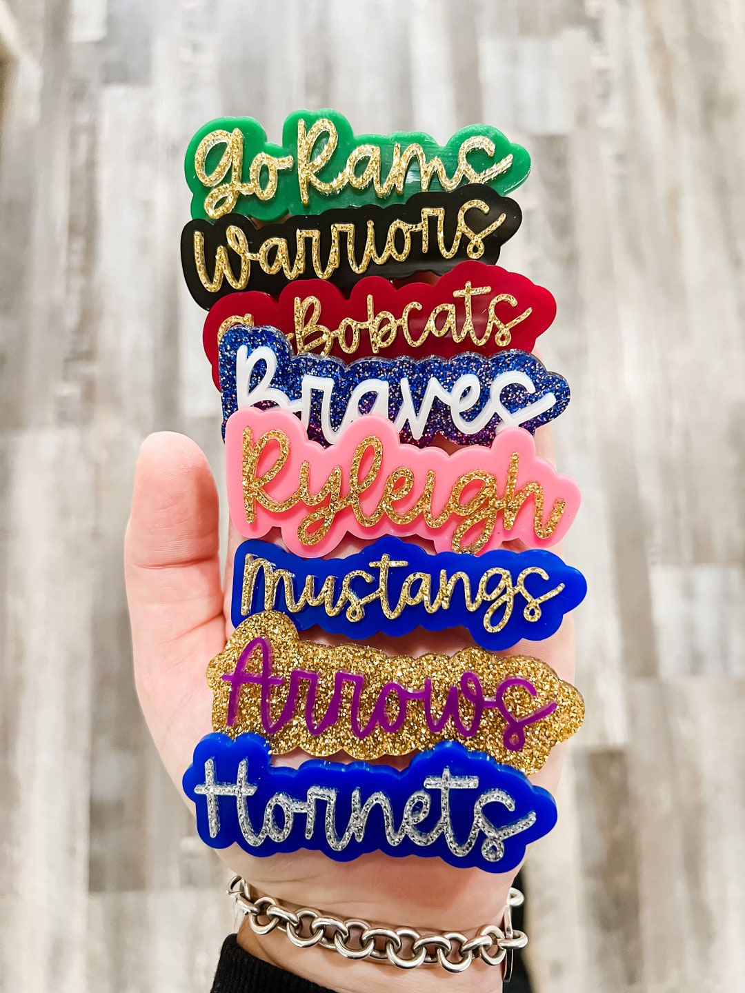 Acrylic Hair Clip School Spirit Clip Personalized Hair Clip Back to ...