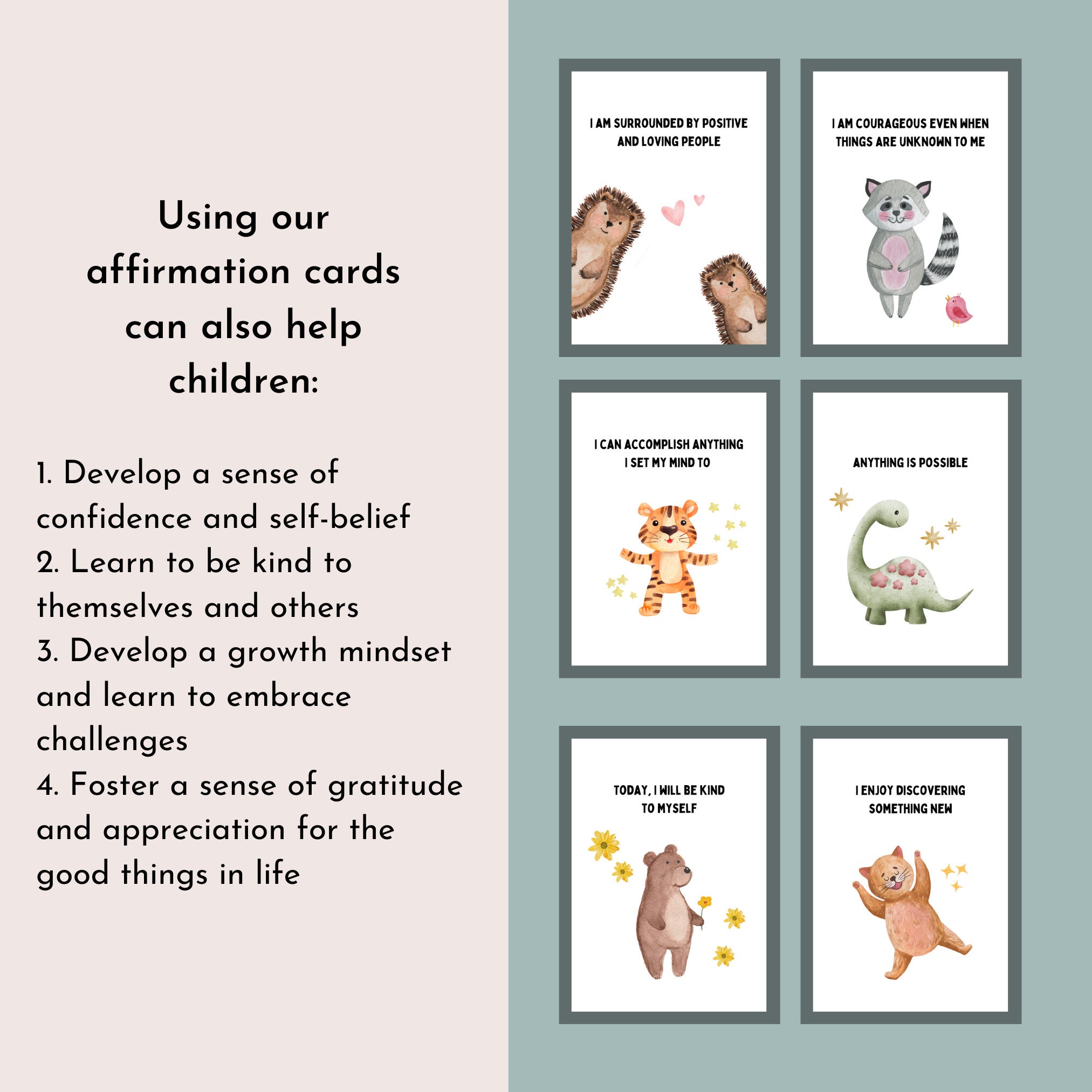 Printable Kids Affirmation Cards Encouragement Cards BUNDLE Kids ...