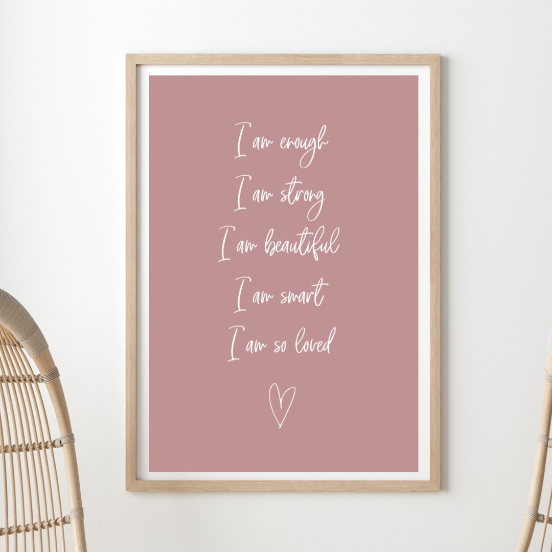 Affirmation Poster Kids, Affirmations Wall Print, Positive Self Care ...