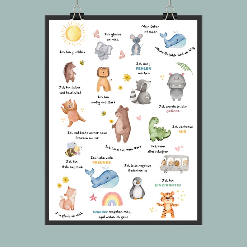 Affirmation Poster Kids Room Self Love Kids Printable Affirmation ...