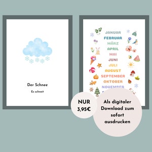 WEATHER • German • Printable Flashcards • Three-part Montessori Cards ...