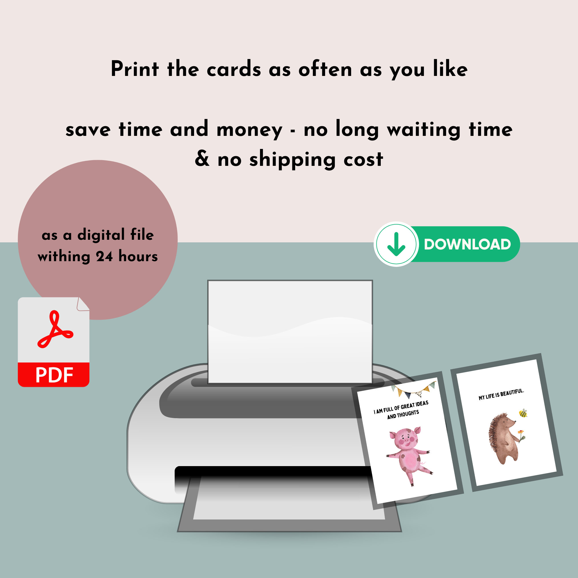 Printable Kids Affirmation Cards Encouragement Cards BUNDLE Kids ...