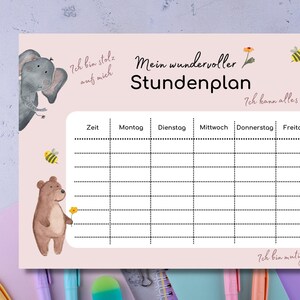 School Timetable for Kids- Printable- Download, School Schedule, School ...