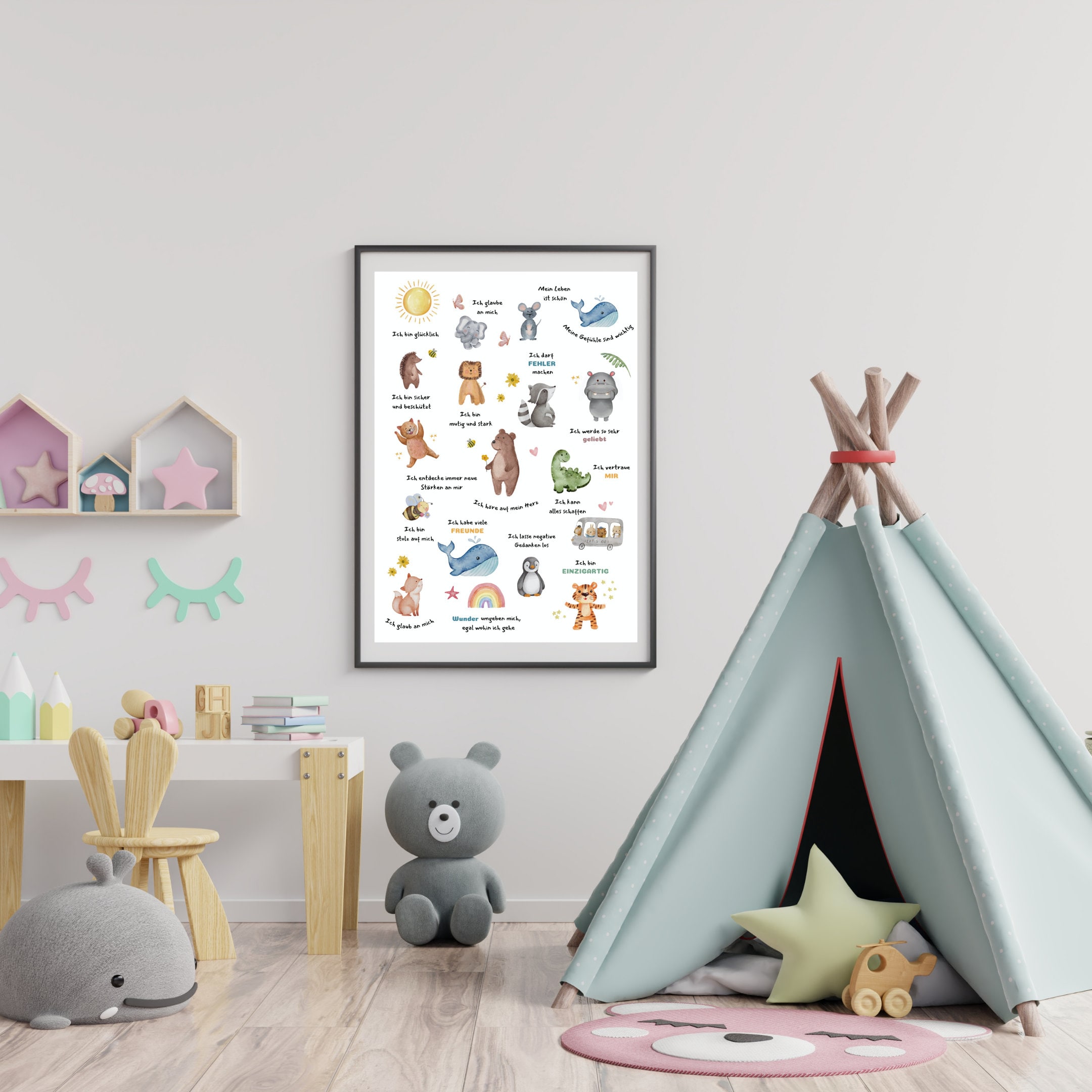 Affirmation Poster Kids Room Self Love Kids Printable Affirmation ...